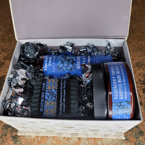 Blueberry Thrill Bath & Body Holiday Trio Gift Set – Black Butterfly ...
